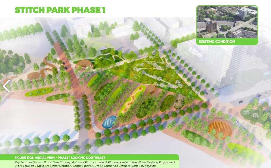 Downtown's highway-capping Stitch project unveils master plan | Urbanize Atlanta